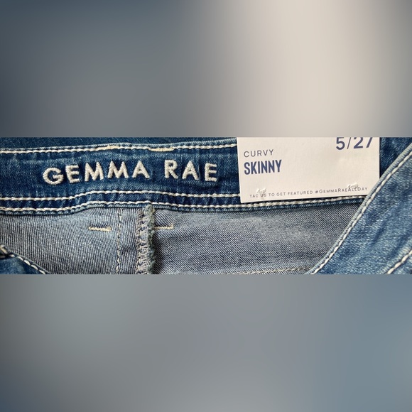 Gemma Rae | Jeans | Gemma Rae Jeans Embroidered Flap Floral Rhinestone ...